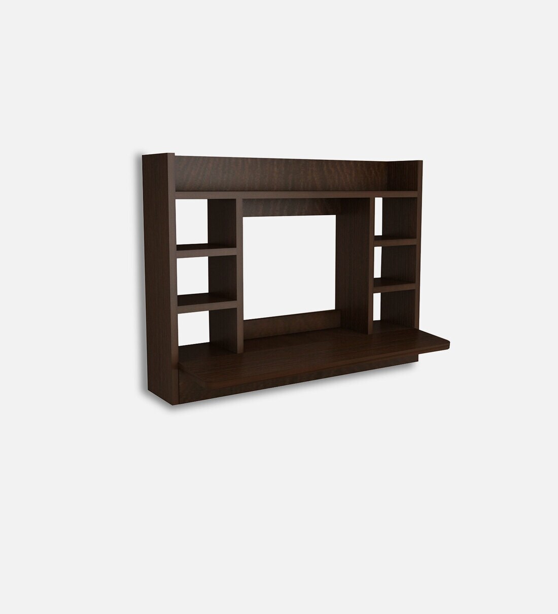 Buy Artist Metal Wall Mounted Table in Oak Finish Online - Wall Mounted ...