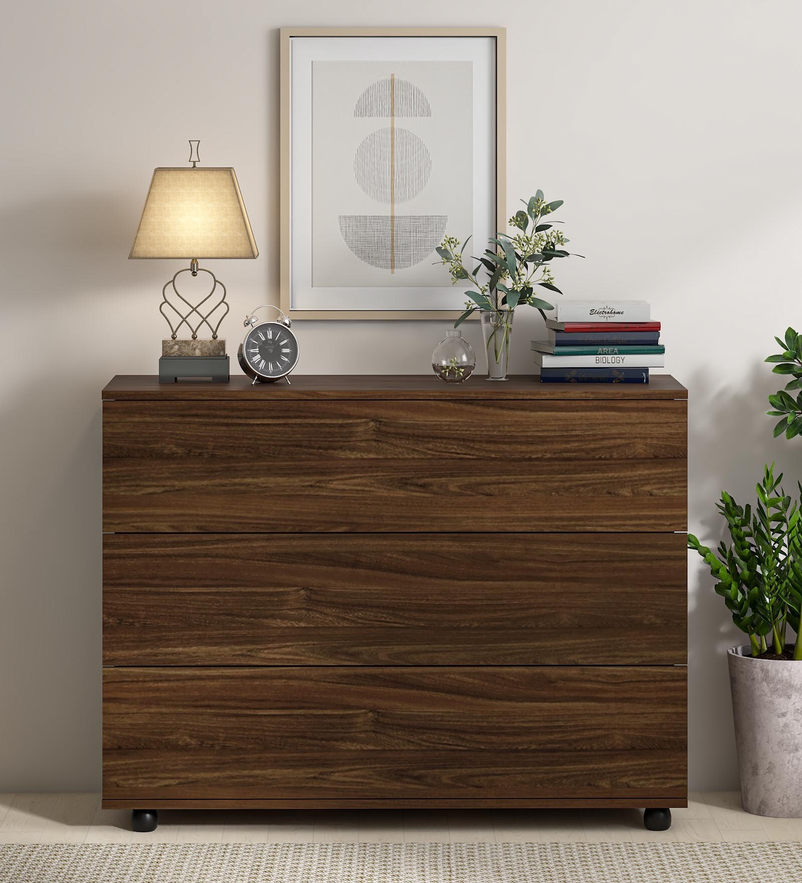 Buy Arabu Chest of 3 Drawers in Dark Brown Finish at 26% OFF by Mintwud ...