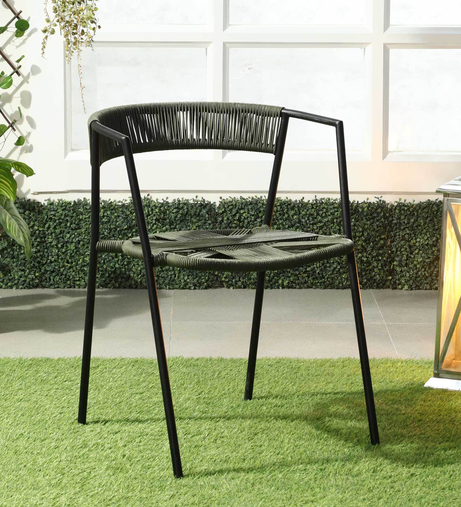 Buy Arc Metal Outdoor Seating in Green & Black Finish at 9% OFF by ...