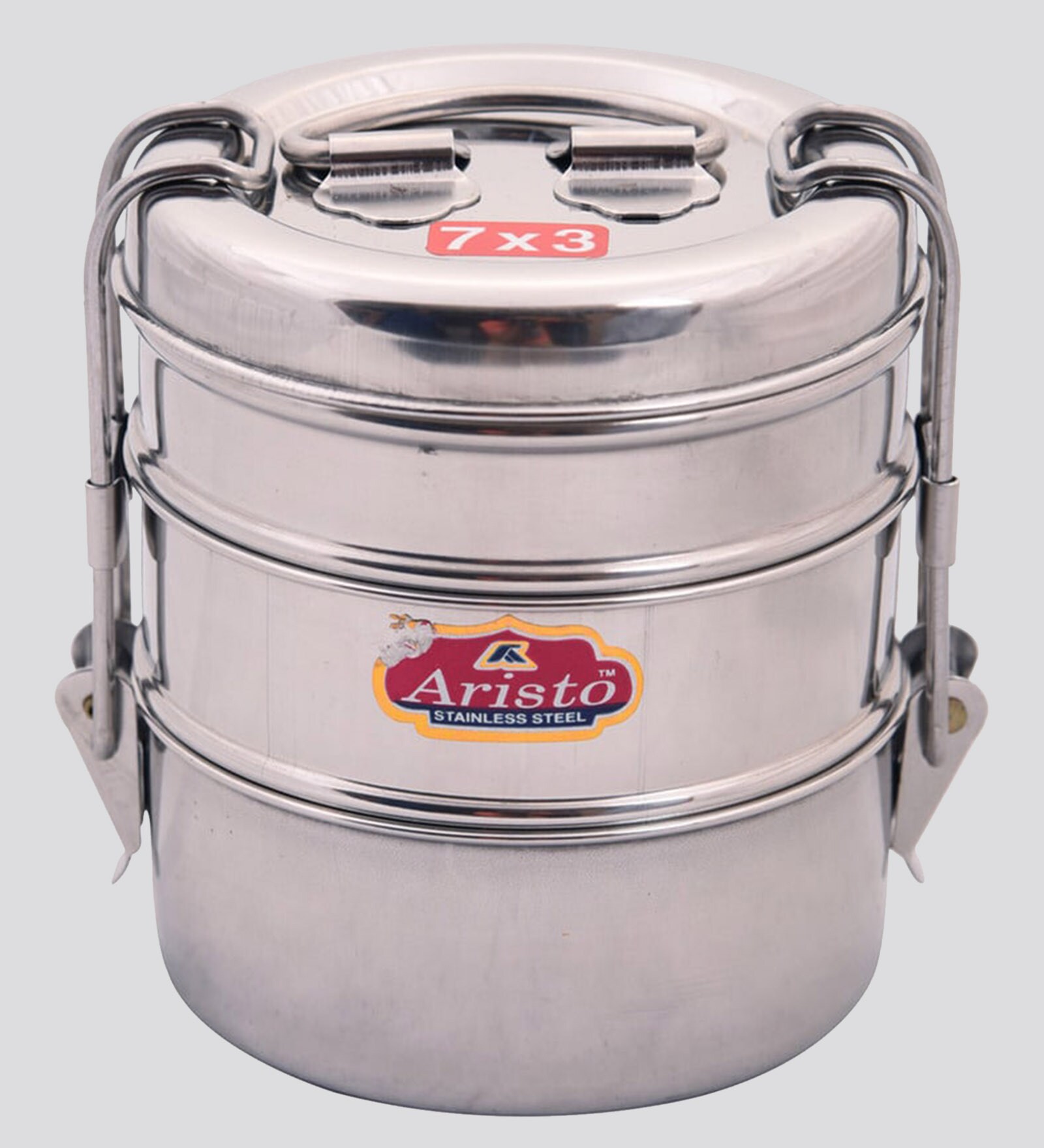 Buy Aristo 400 Ml, Stainless Steel 3 Containers Tiffin with Locking ...