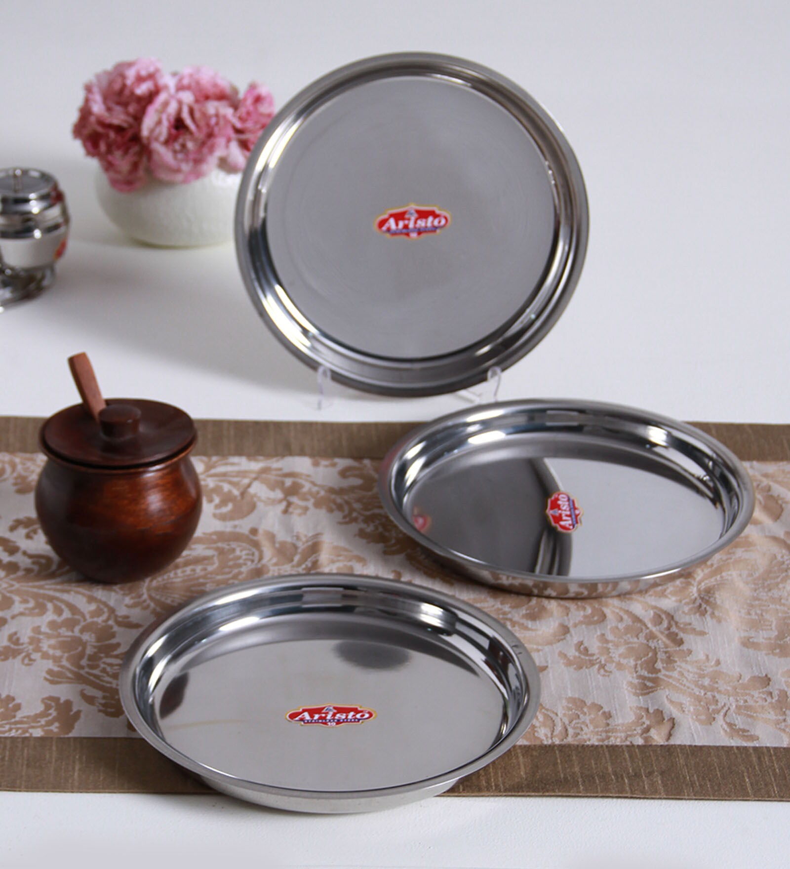 Buy Metallics Traditional Metal Dinner Plates - 2 pieces at 22% OFF by ...