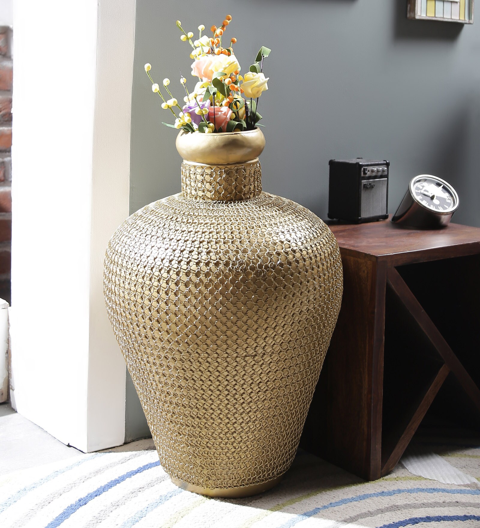 Buy Multicolour Iron Zali Fitted Vase by Art Creation Online ...