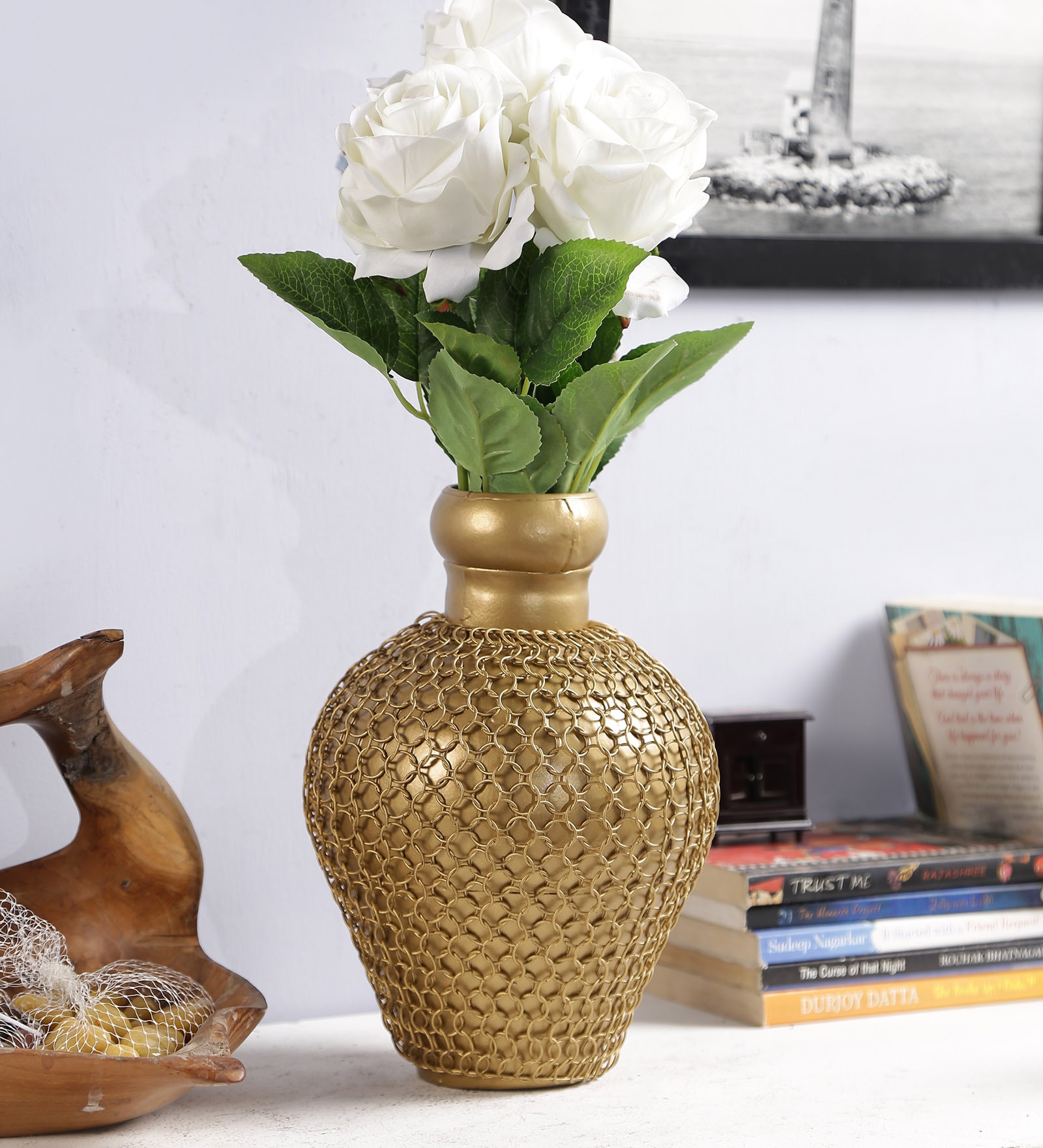 Buy Gold Metal Vase at 12% OFF by B K Exports | Pepperfry