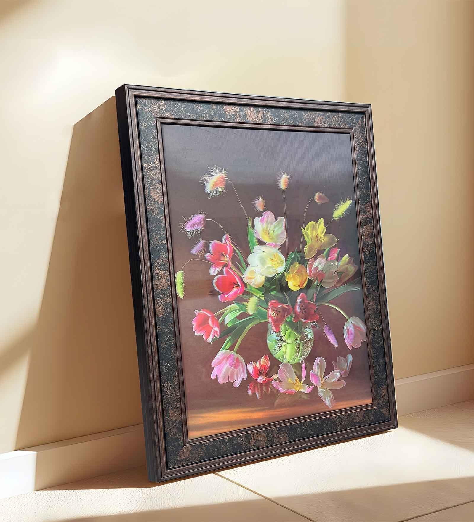 Buy Art Street Framed 5D Wall Art Print Multicolor Poppies Wall ...