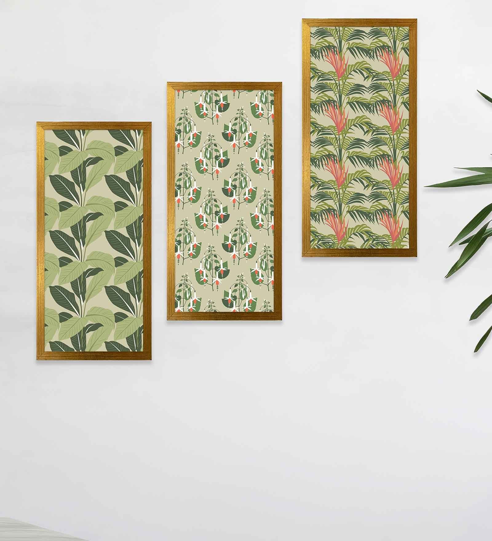 Buy Art Street Framed Wall Art Print, Botanical & Tropical Art Seamless ...