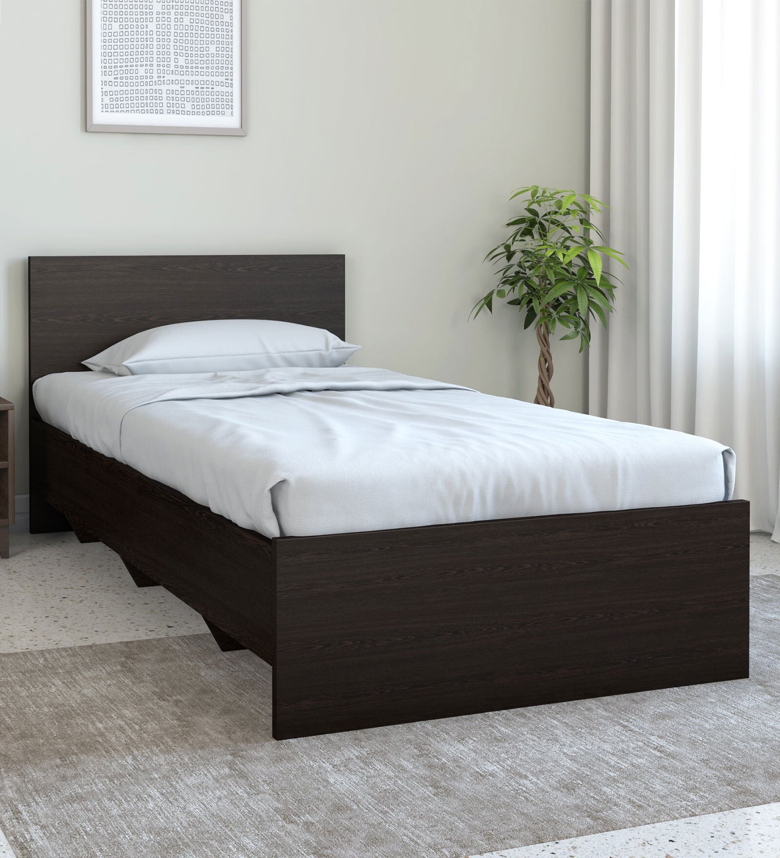 Buy Arthur 1 Bed in Wenge Finish at 36% OFF by Nilkamal | Pepperfry