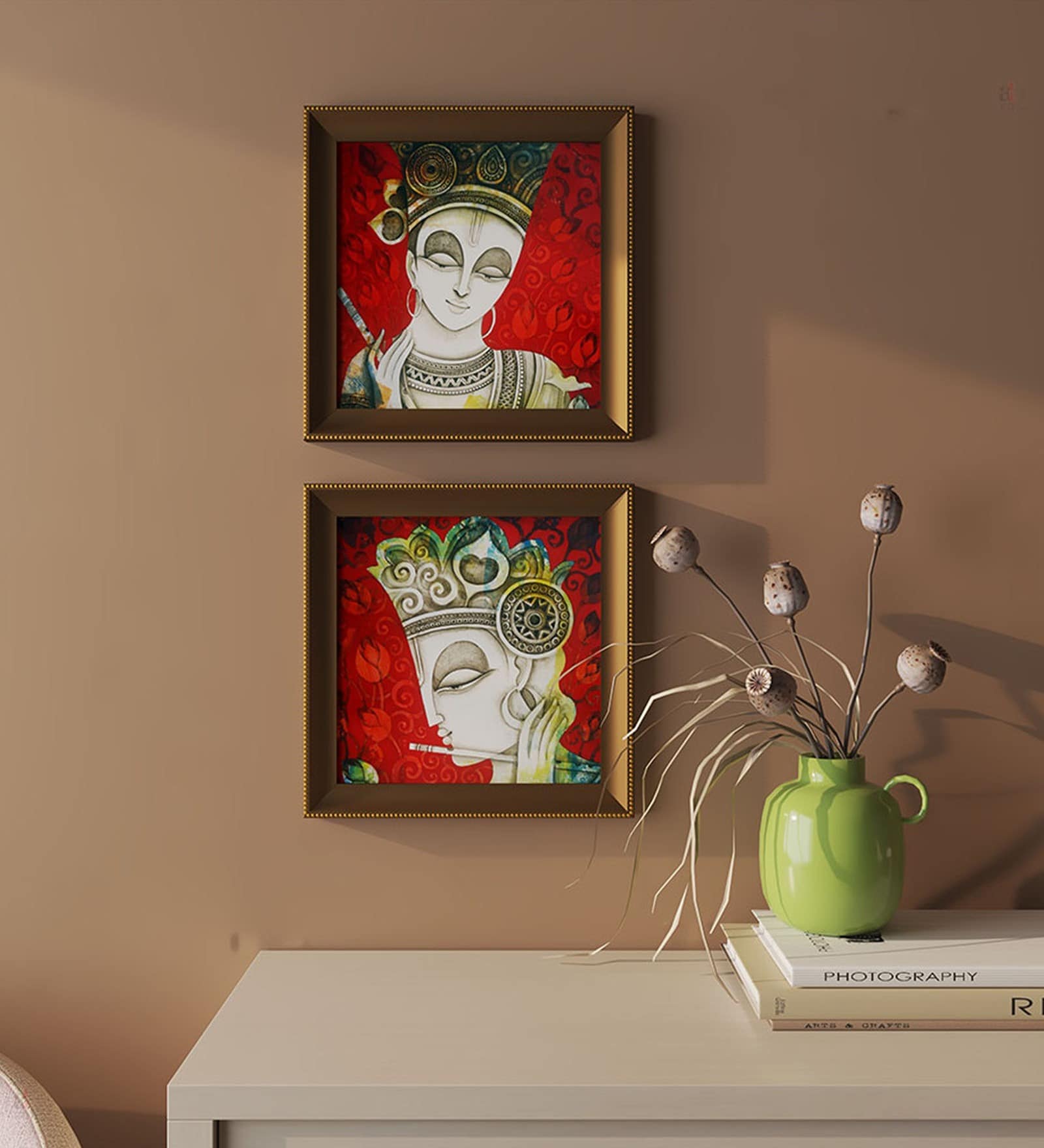 Buy Artistic Sri Krishna Framed Art Print Painting, Premium Framed ...