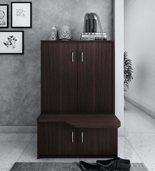 Shoe Rack with Seat: Buy Shoe Cabinet with Seat Online | Pepperfry