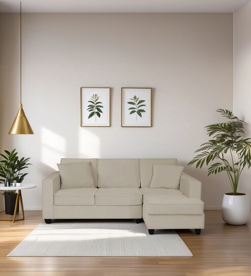 Buy Aristocrat Velvet LHS Sectional Sofa In Baltic Blue Finish at 55% ...