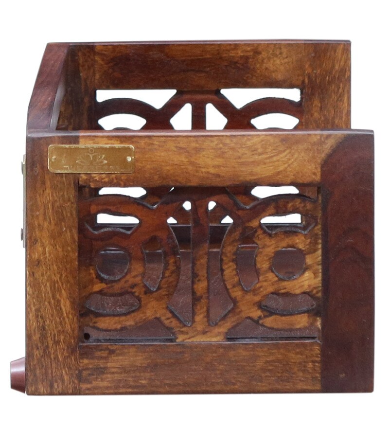 Buy Aramika Sheesham Wood Floating Book Shelves in Provincial Teak ...