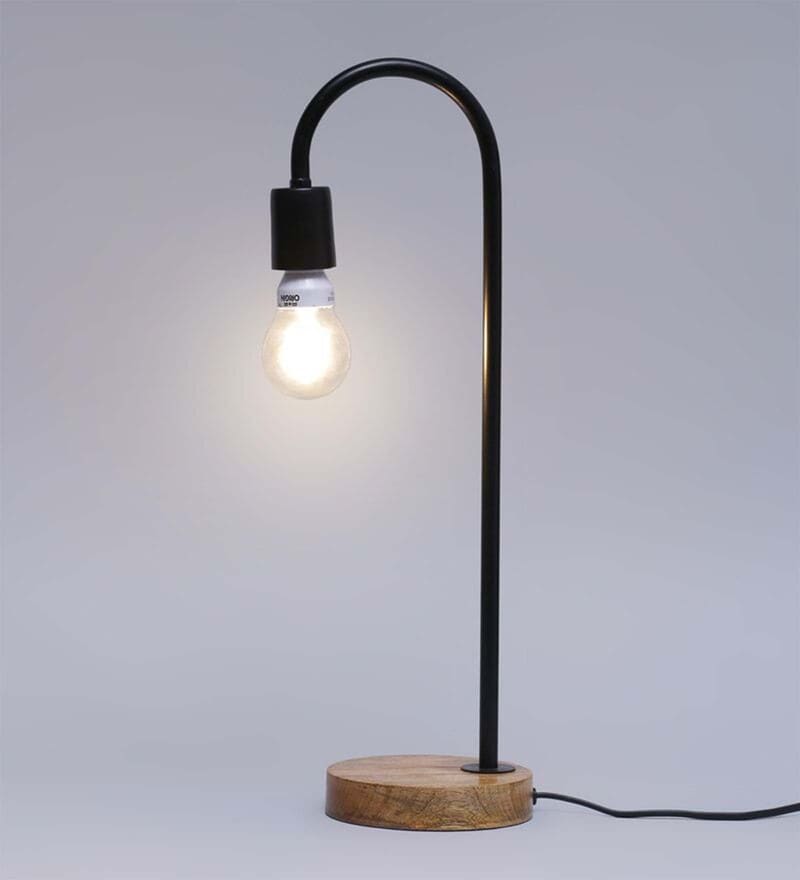 Buy Ariana Black Metal Shade Table Lamp With Black Base - By Sapphire ...