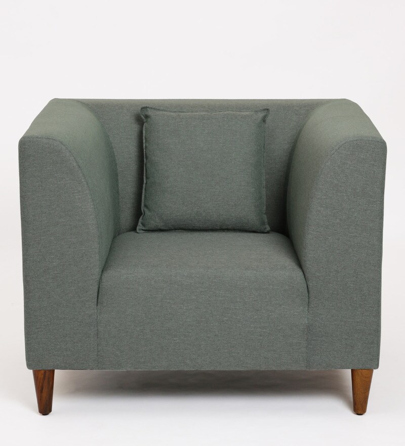 Buy Armando Fabric 1 Seater Sofa In Grey Colour By Casacraft Online ...