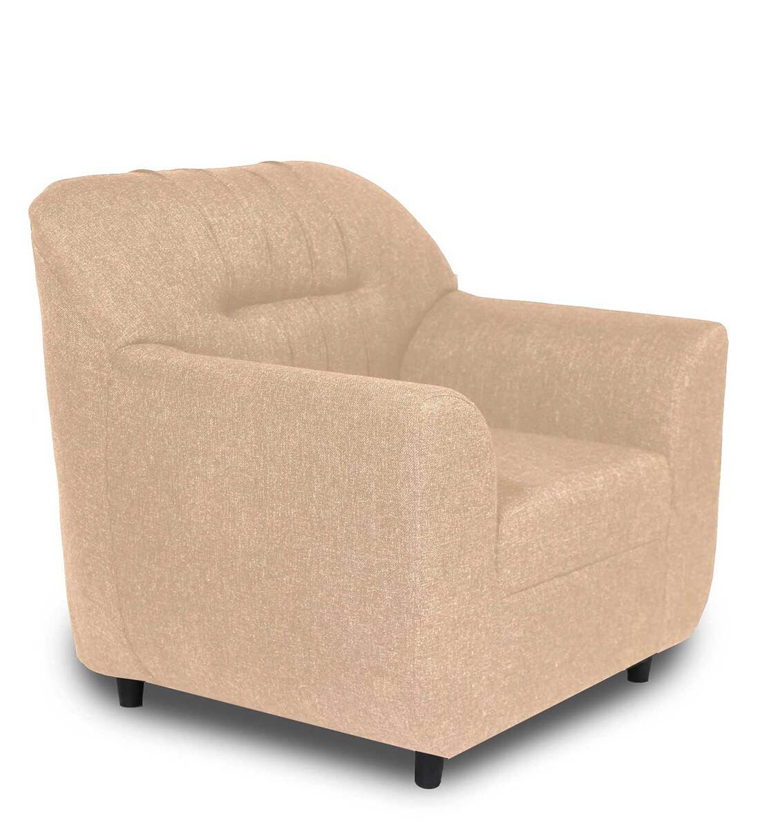 Buy Ashen Fabric 1 Seater Sofa in Beige Colour by Fine Group Online ...