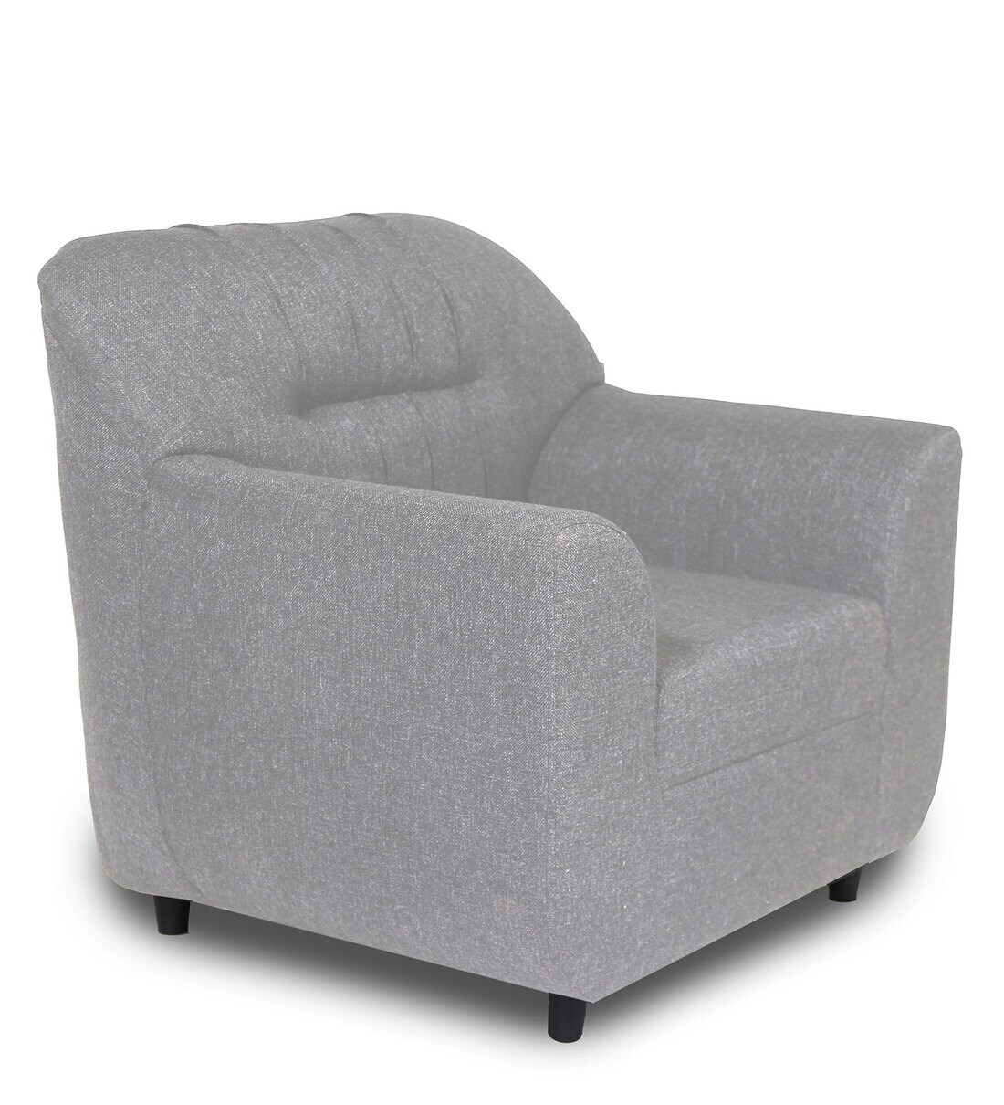 Buy Ashen Fabric 1 Seater Sofa in Light Grey Colour by Fine Group ...