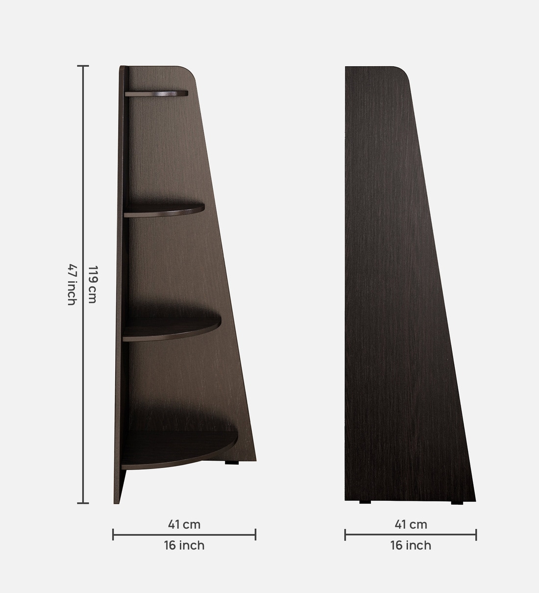 Buy Astrella Book Shelf In Wenge Finish with 3 Tier By Crystal ...