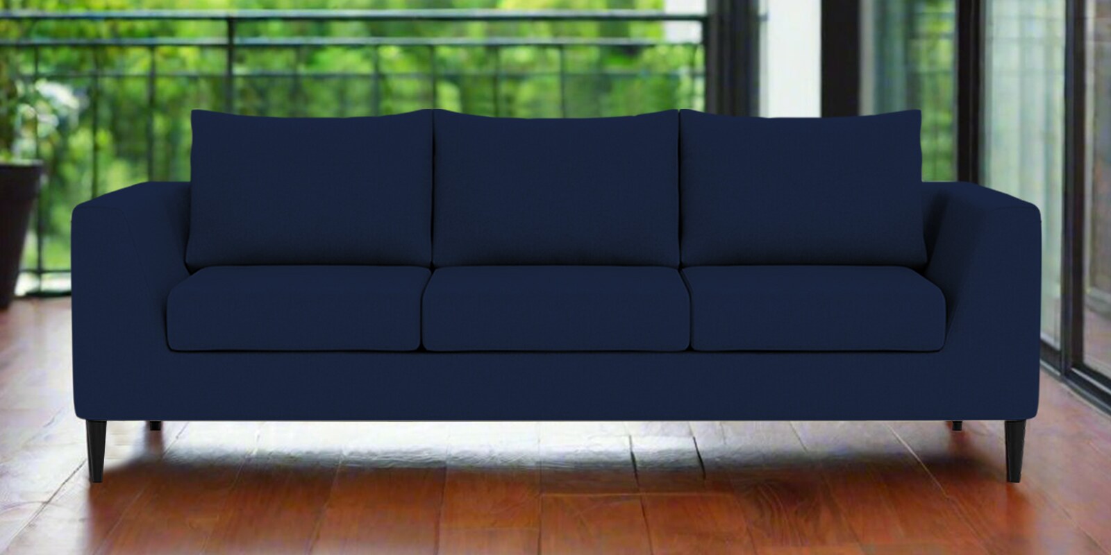 Buy Asher Fabric 3 Seater Sofa In indigo Colour at 52% OFF by Citraa ...