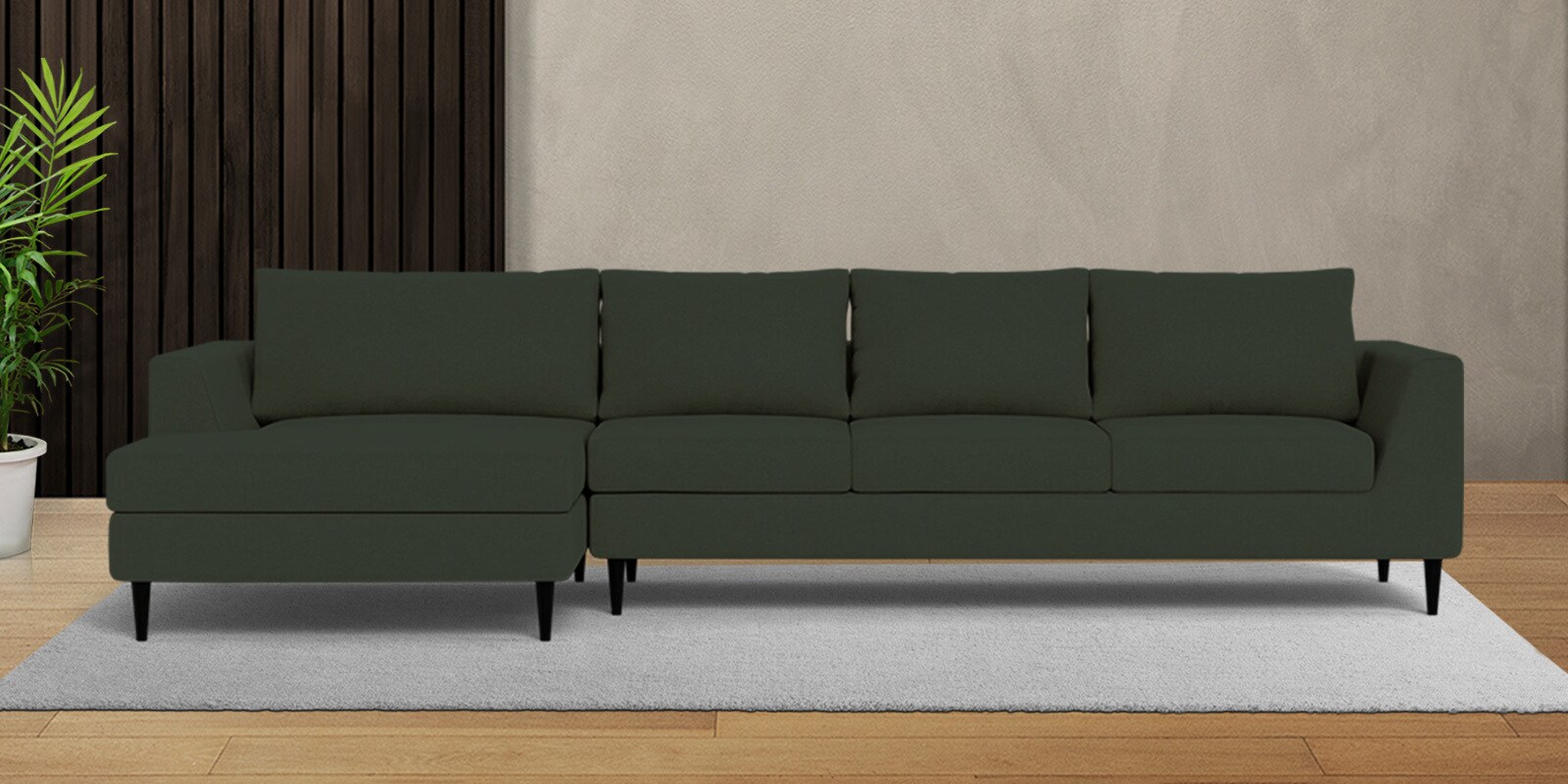 Buy Asher Fabric RHS Sectional Sofa In Charcoal & Grey Colour at 52% OFF by Citraa | Pepperfry