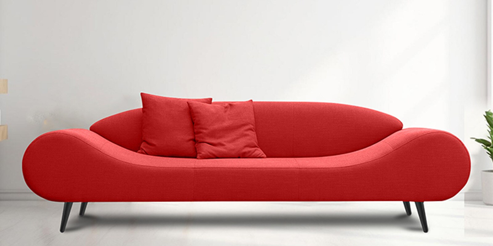 Buy Astonishing 3 Seater Sofa In Carmine Pink Color at 13% OFF by ...