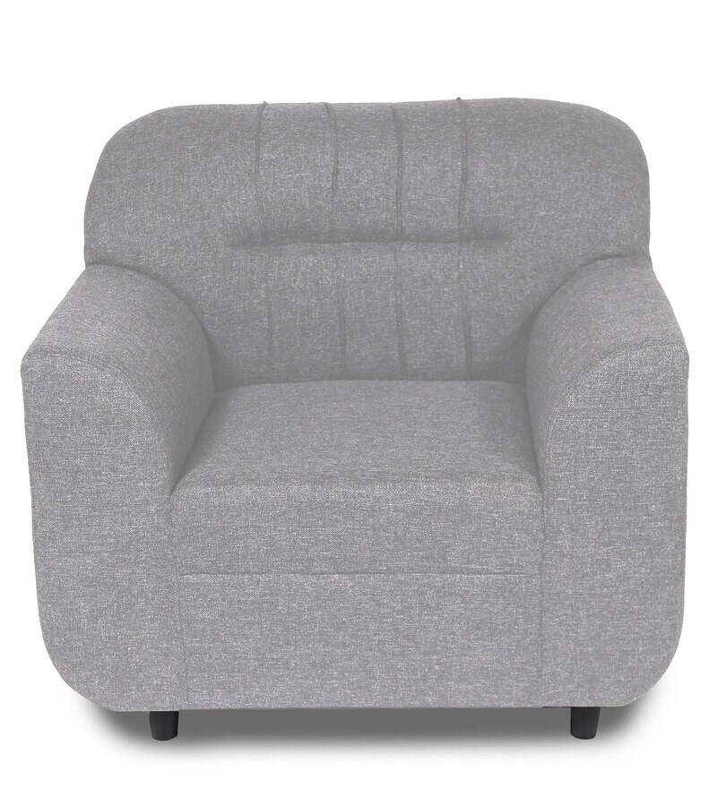 Buy Ashen Fabric 1 Seater Sofa in Light Grey Colour by Fine Group ...