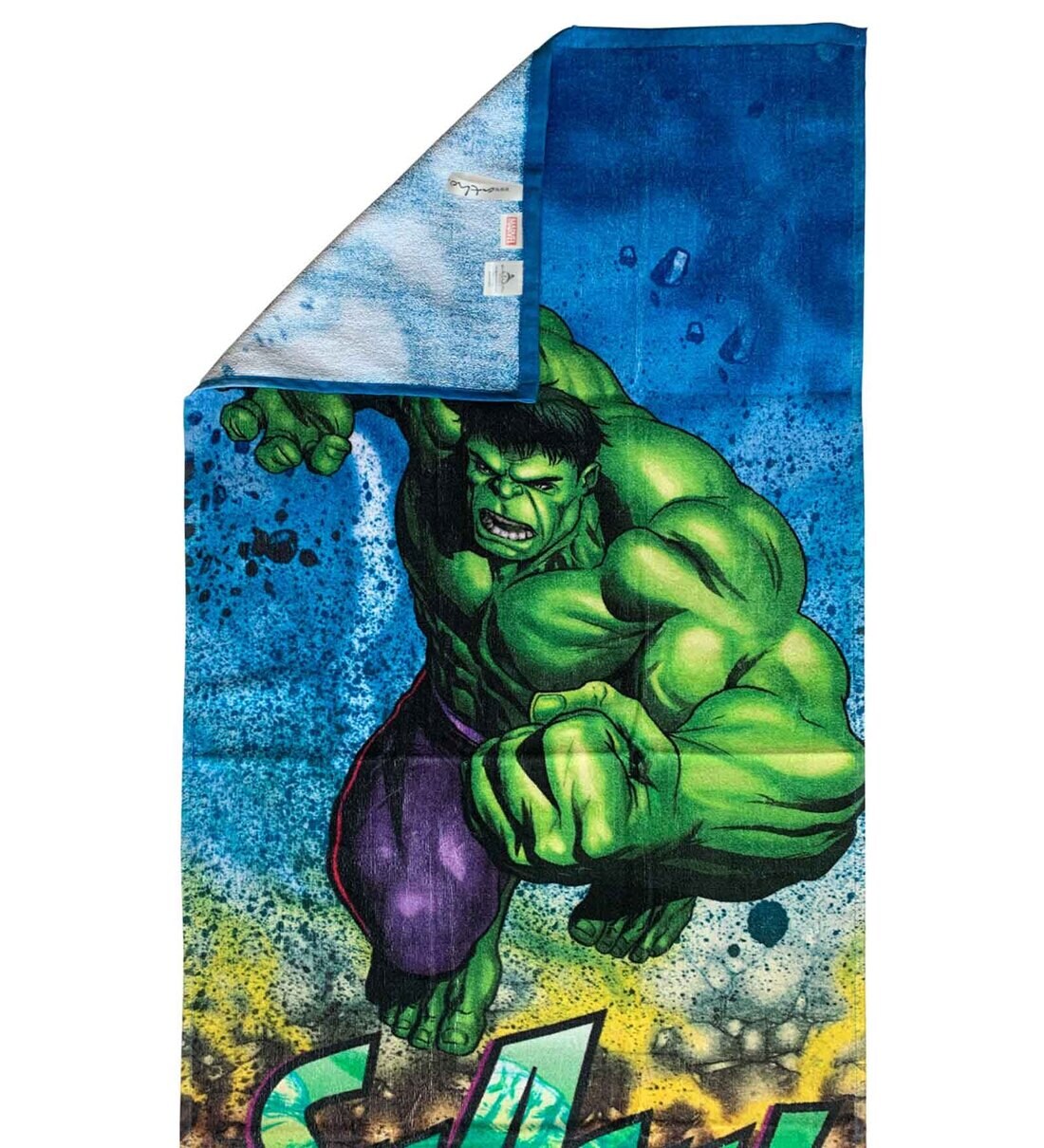 Buy Marvel The Hulk & Spiderman Kids 350 GSM Bath Towel (Set of 2) by ...