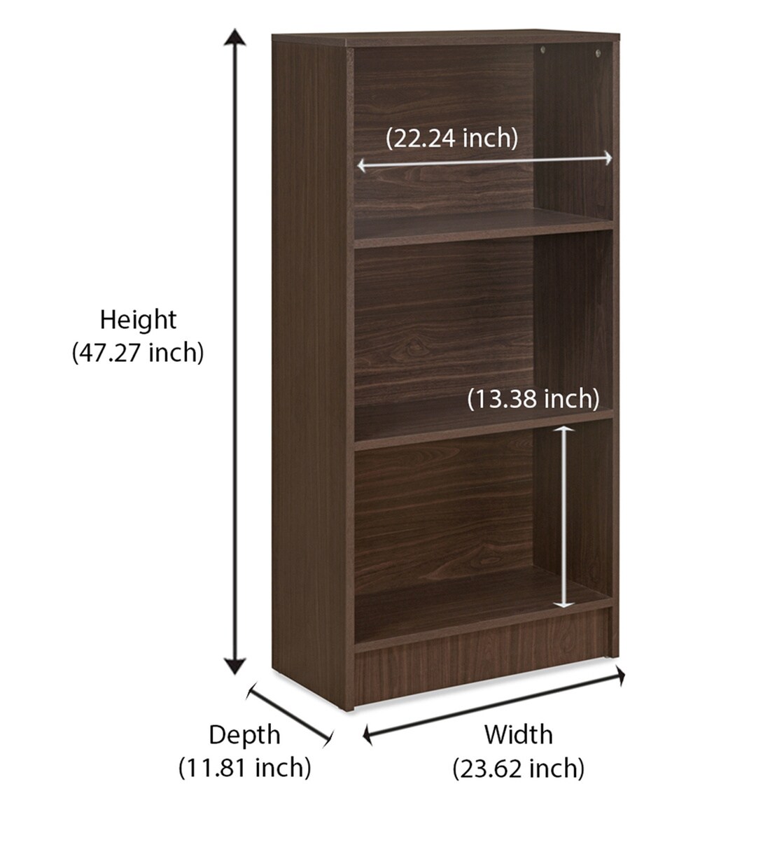 Buy Atlas Book Shelf in Walnut Colour by Nilkamal Online - Modern Book ...