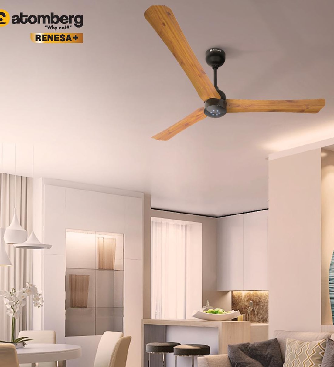 Buy Atomberg Renesa+ 900mm 28W BLDC 5 Star Rated High Speed Ceiling Fan ...