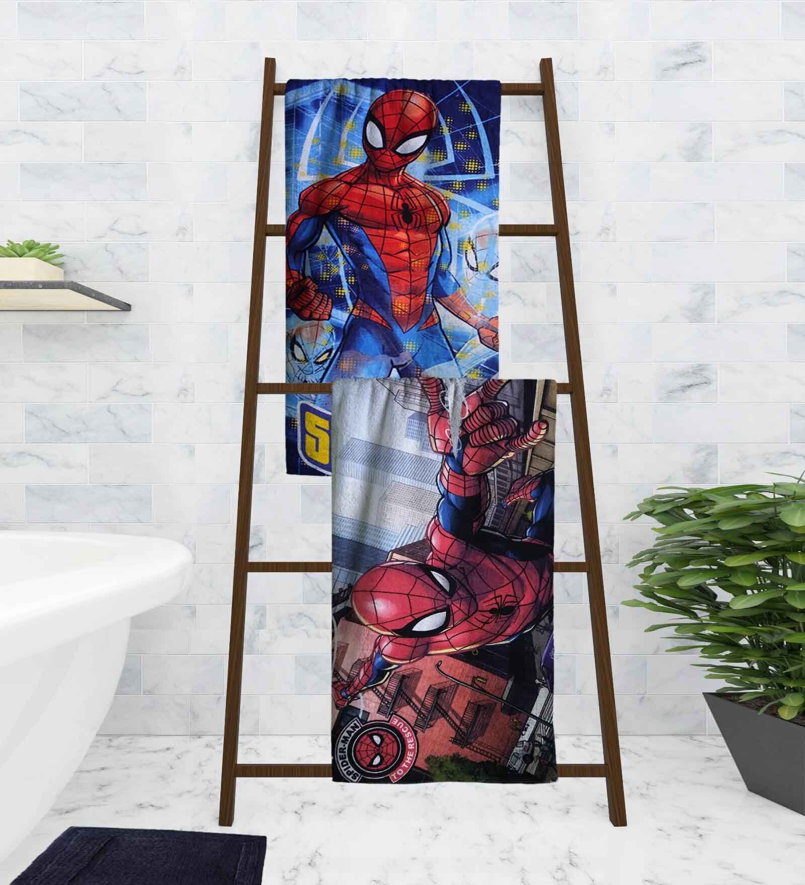 Buy Marvel Spiderman Kids 350 GSM Bath Towel (Set of 2) at 43% OFF by ...