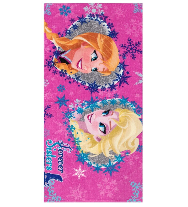 Buy Disney Frozen Elegant Ice & Forever Sisters Elsa Kids 350 GSM Bath ...