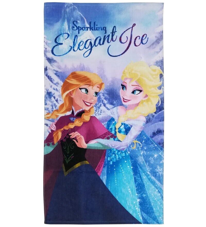 Buy Disney Frozen Elegant Ice & Forever Sisters Elsa Kids 350 GSM Bath ...