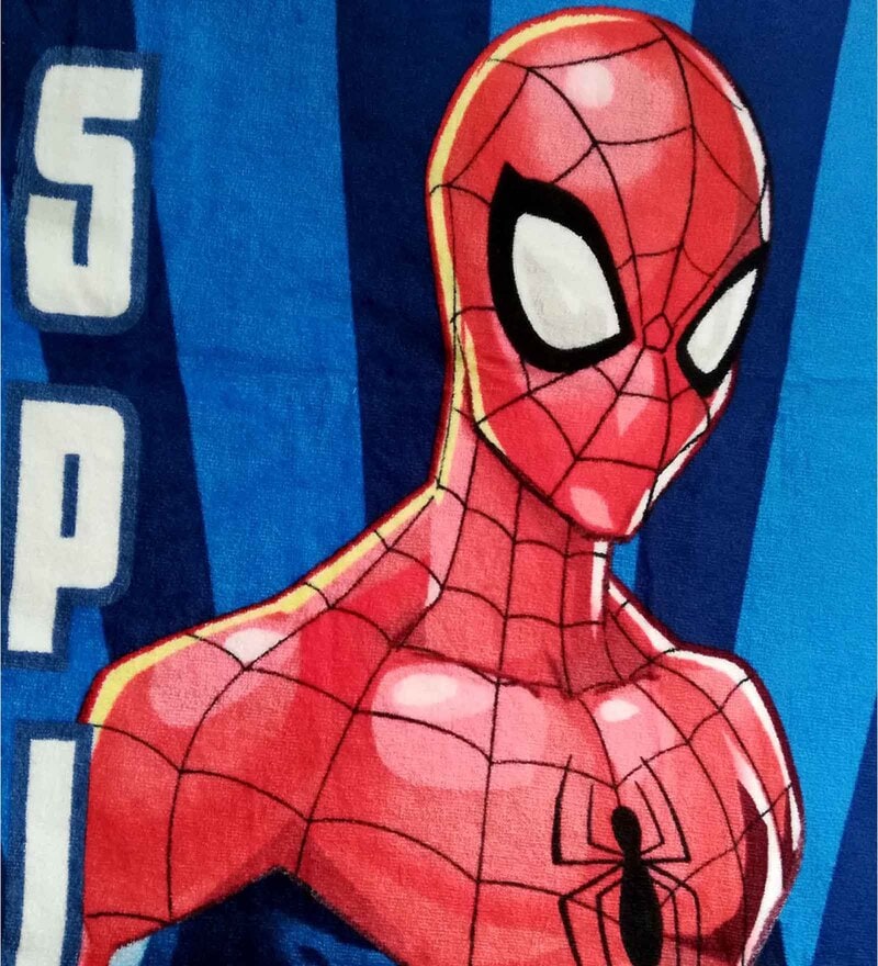 Buy Marvel The Hulk & Spiderman Kids 350 GSM Bath Towel (Set of 2) by ...