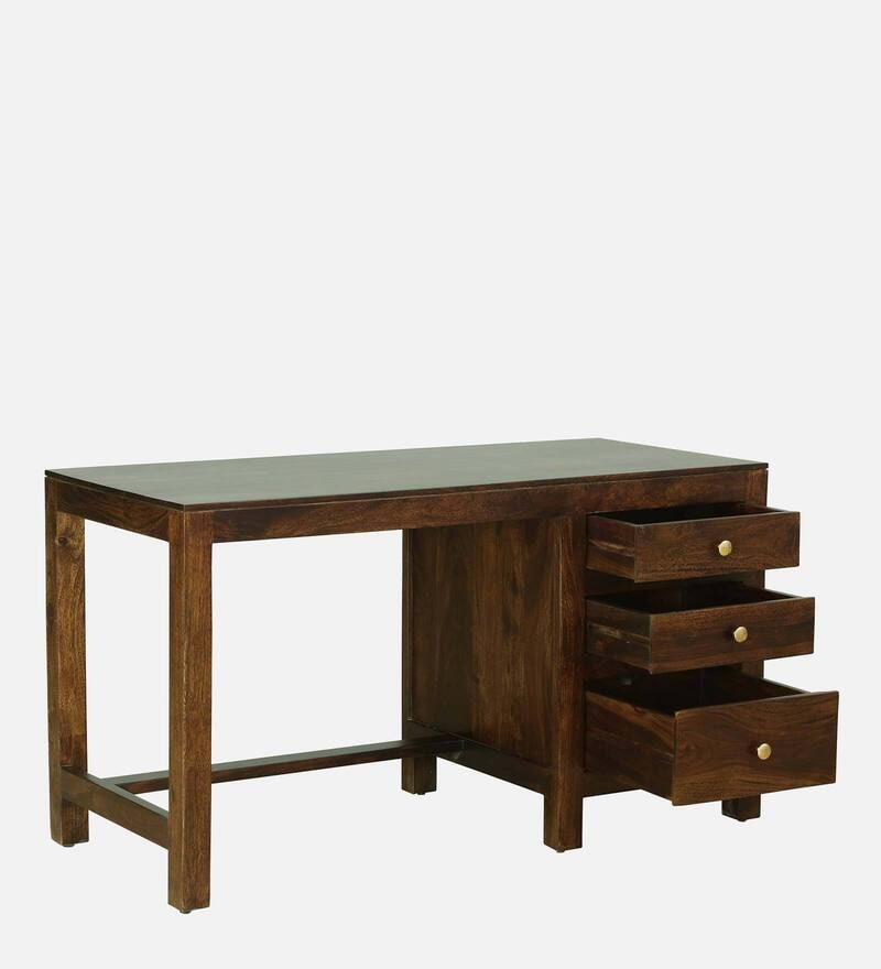 Buy Avellino Sheesham Wood Writing Table In Provincial Teak Finish ...