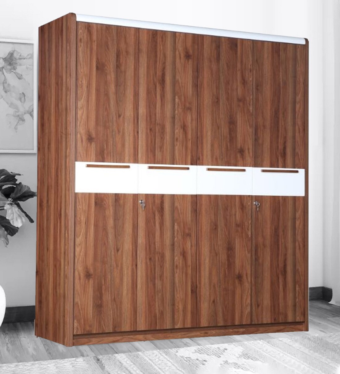 Buy Aurora 4 Door Wardrobe in Multicolor Finish at 61% OFF by HomeTown ...