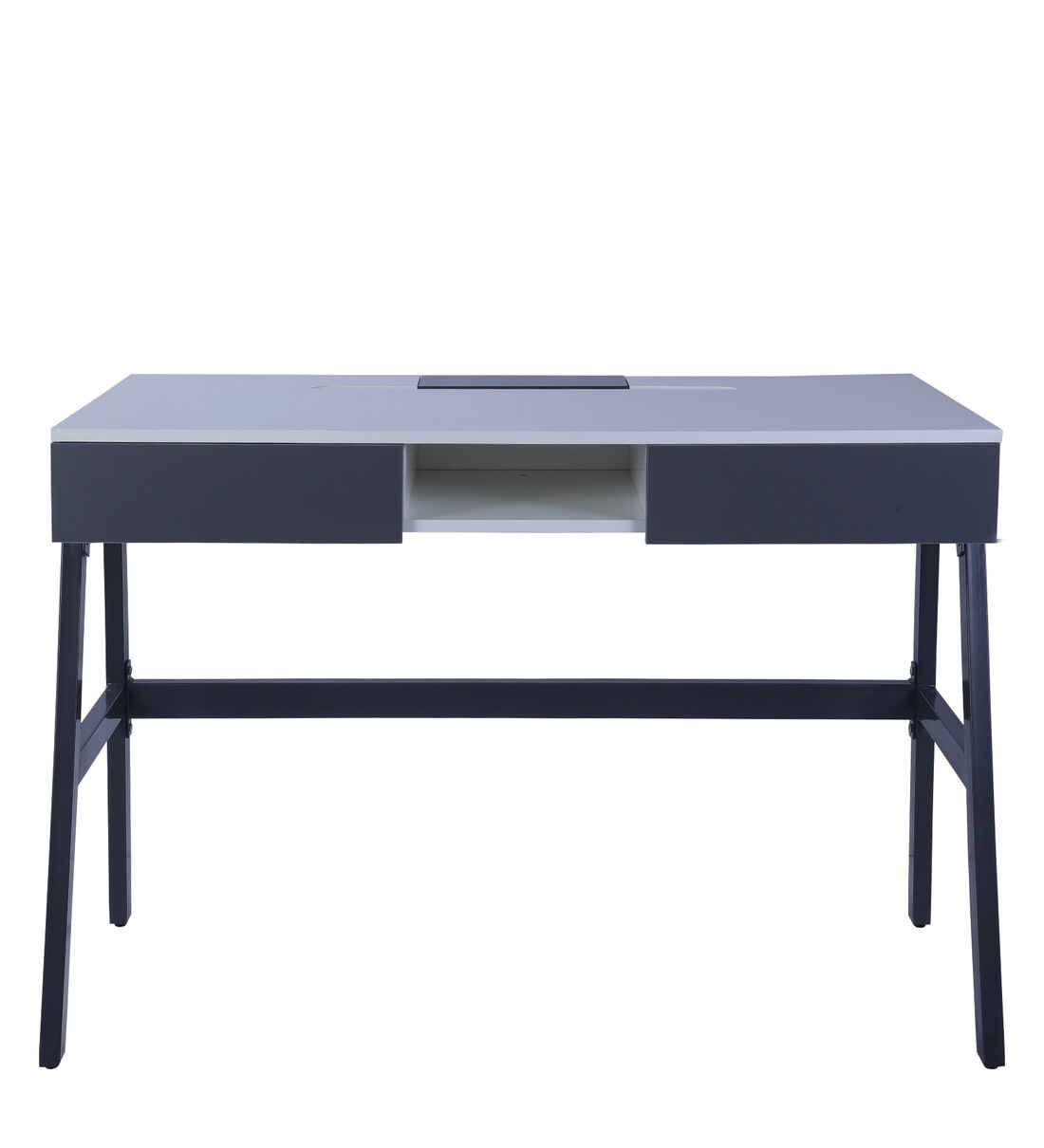Buy Austin Writing Table in Frosty White & Graphite Grey Finish by ...