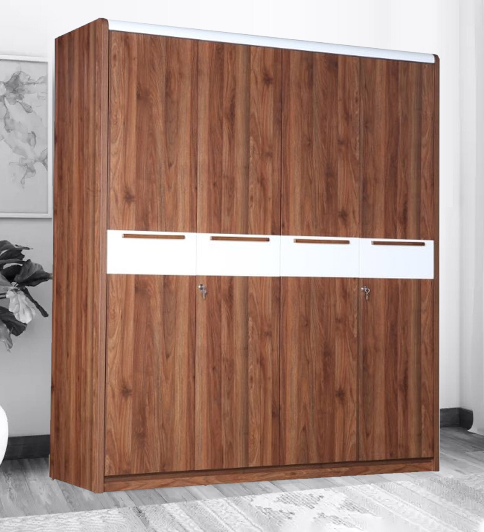 Buy Aurora 4 Door Wardrobe in Multicolor Finish at 60% OFF by HomeTown ...