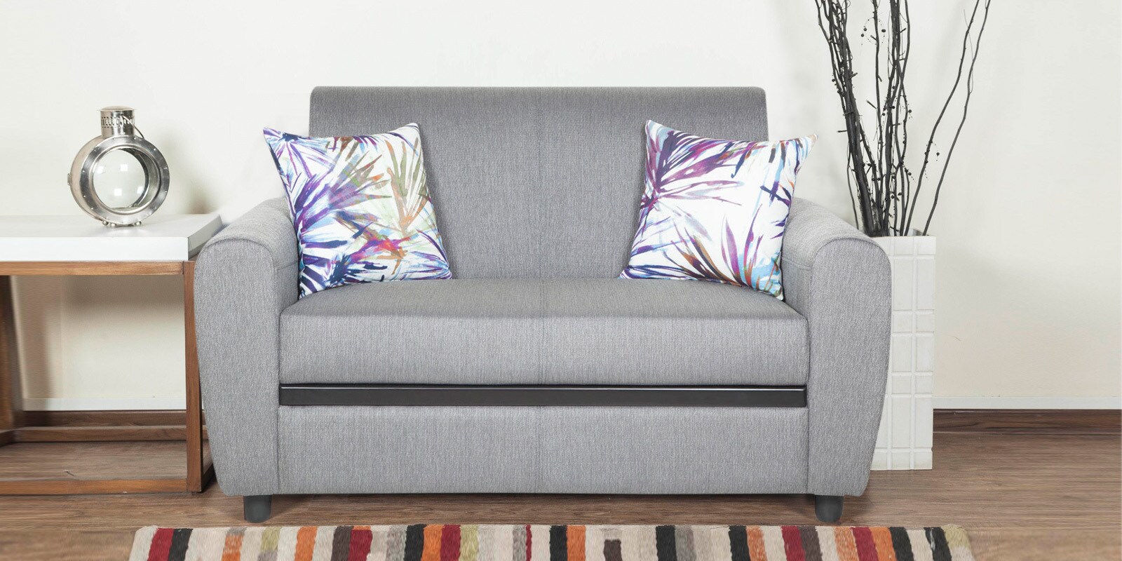 Buy Austin Two Seater Sofa in Grey Colour by Urban Living Online - 2 ...