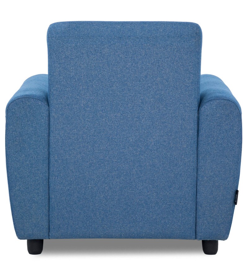 Buy Austin Fabric 1 Seater Sofa in Blue Colour Online - Contemporary 1 ...