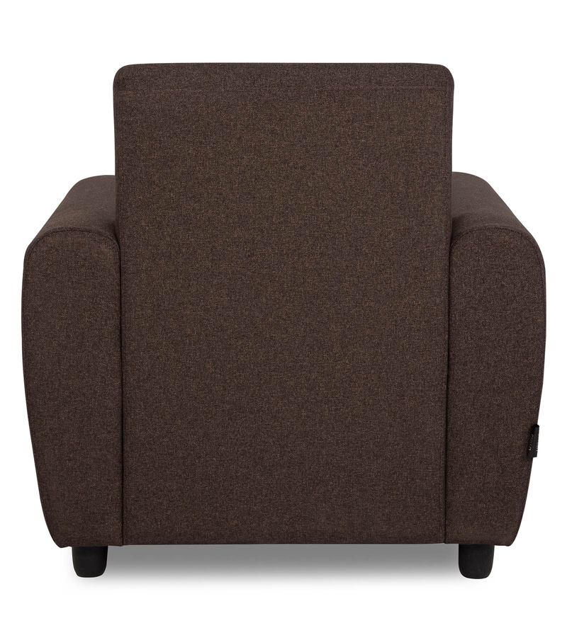 Buy Austin Fabric 1 Seater Sofa in Brown Colour Online - Contemporary 1 ...