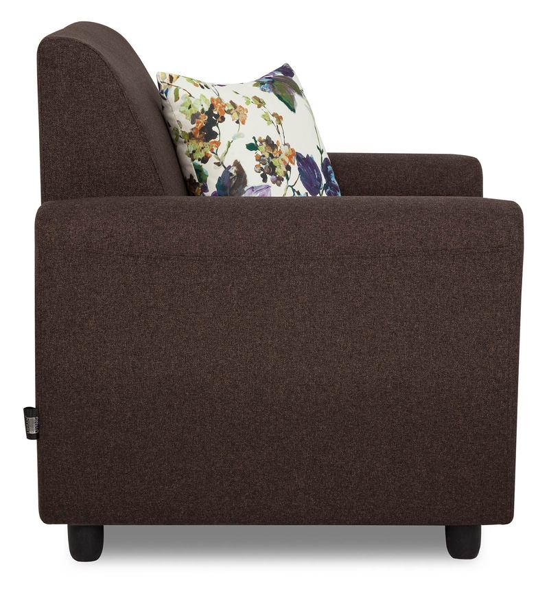 Buy Austin Fabric 1 Seater Sofa in Brown Colour Online - Contemporary 1 Seater Sofas - 1 Seater ...