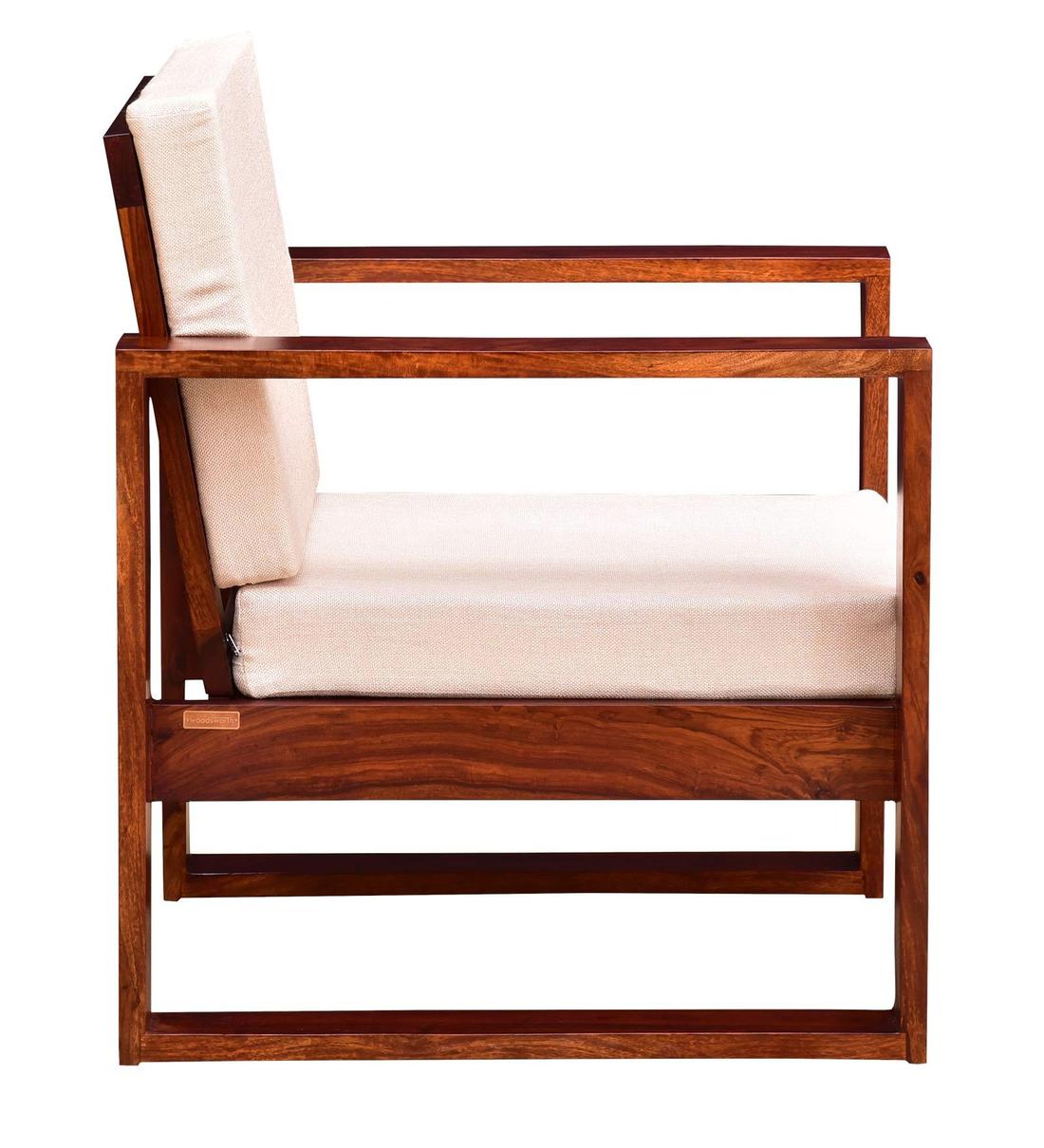 Buy Avian Solid Wood 1 Seater Sofa In Honey Oak Finish By Woodsworth ...