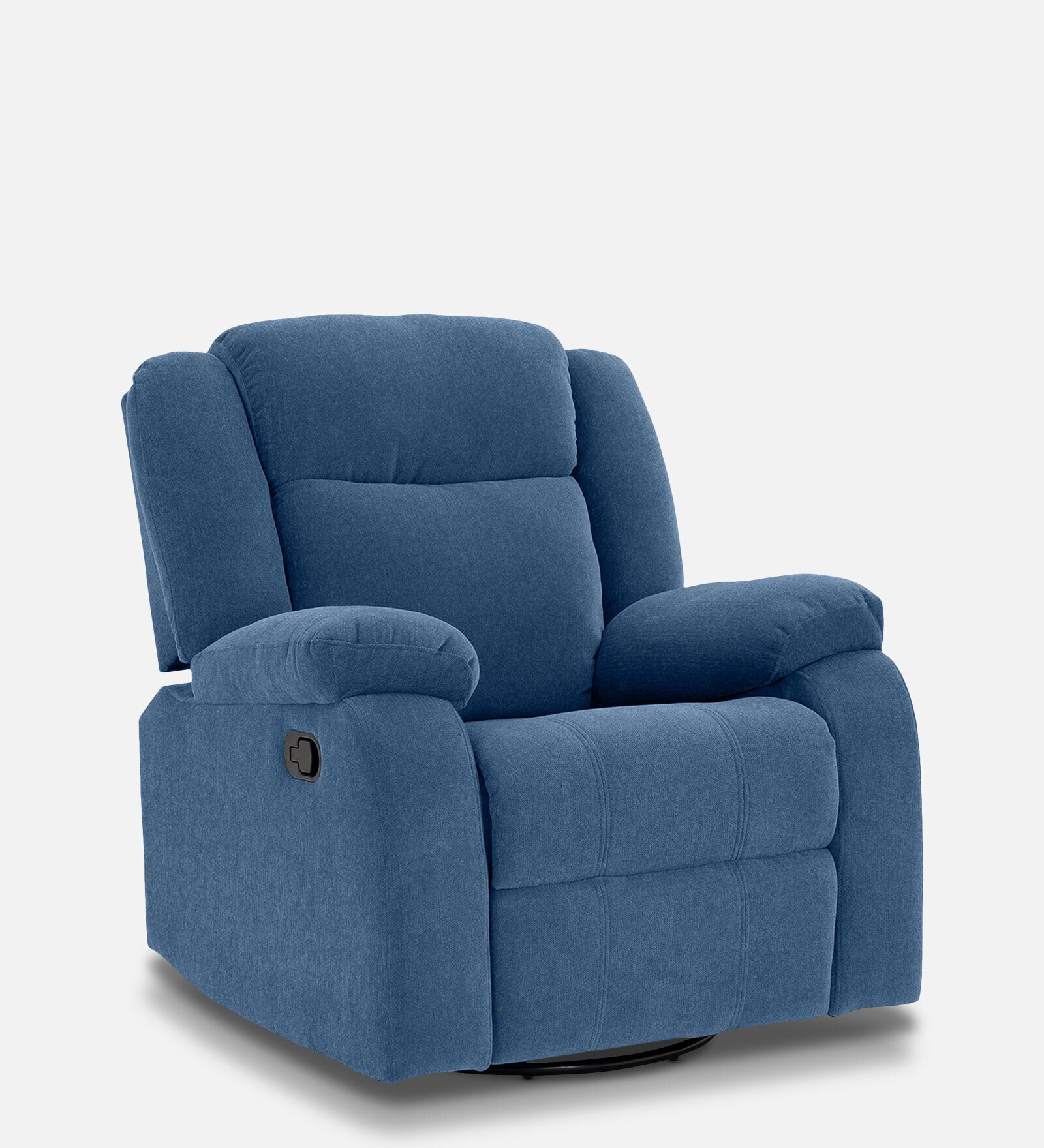 Buy Avalon Fabric Manual 1 Seater Recliner in Twilight Blue Colour by ...
