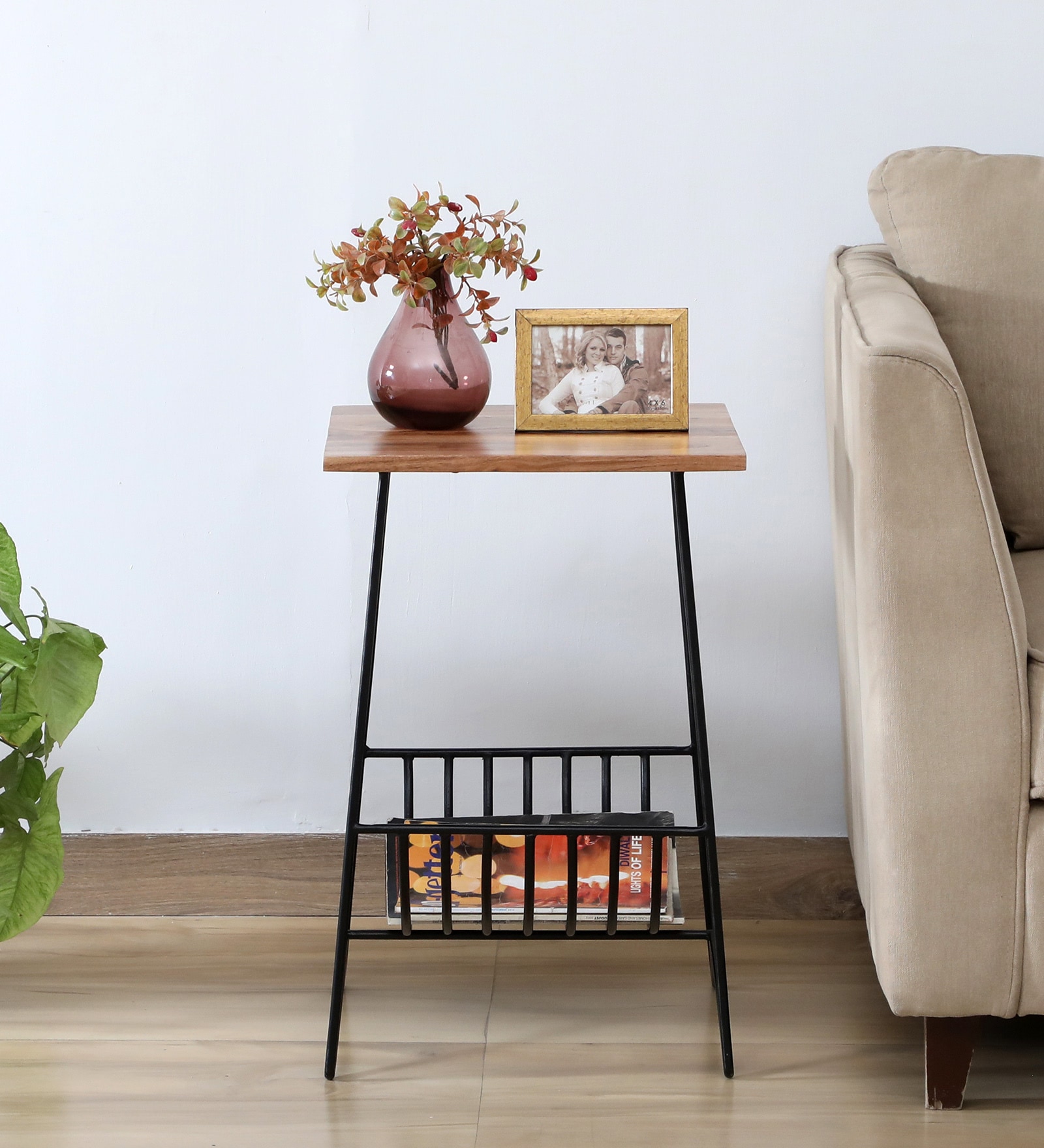 Buy Avenger Metal End Table in Black Colour at 31% OFF by Flywood ...