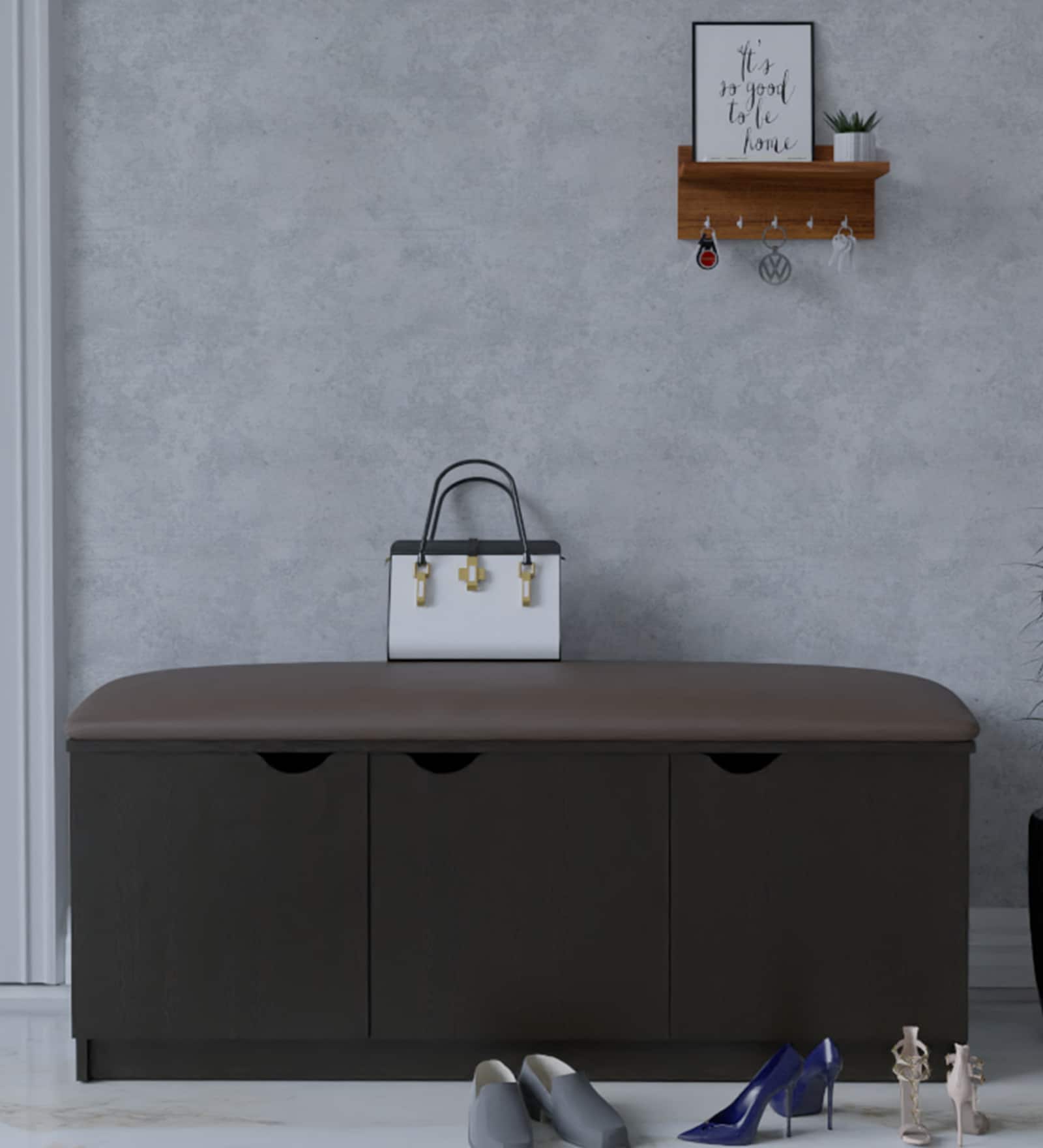 Buy Avenue Shoe Rack With Seating in Wenge finish at 49% OFF by Neudot ...