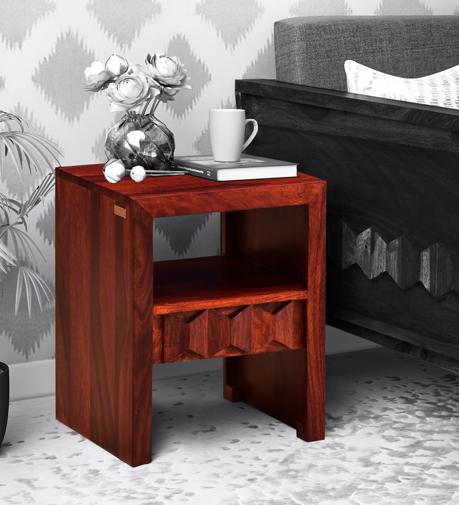 Buy Avilys Solid Wood End Table in Honey Oak Finish at 2% OFF by ...