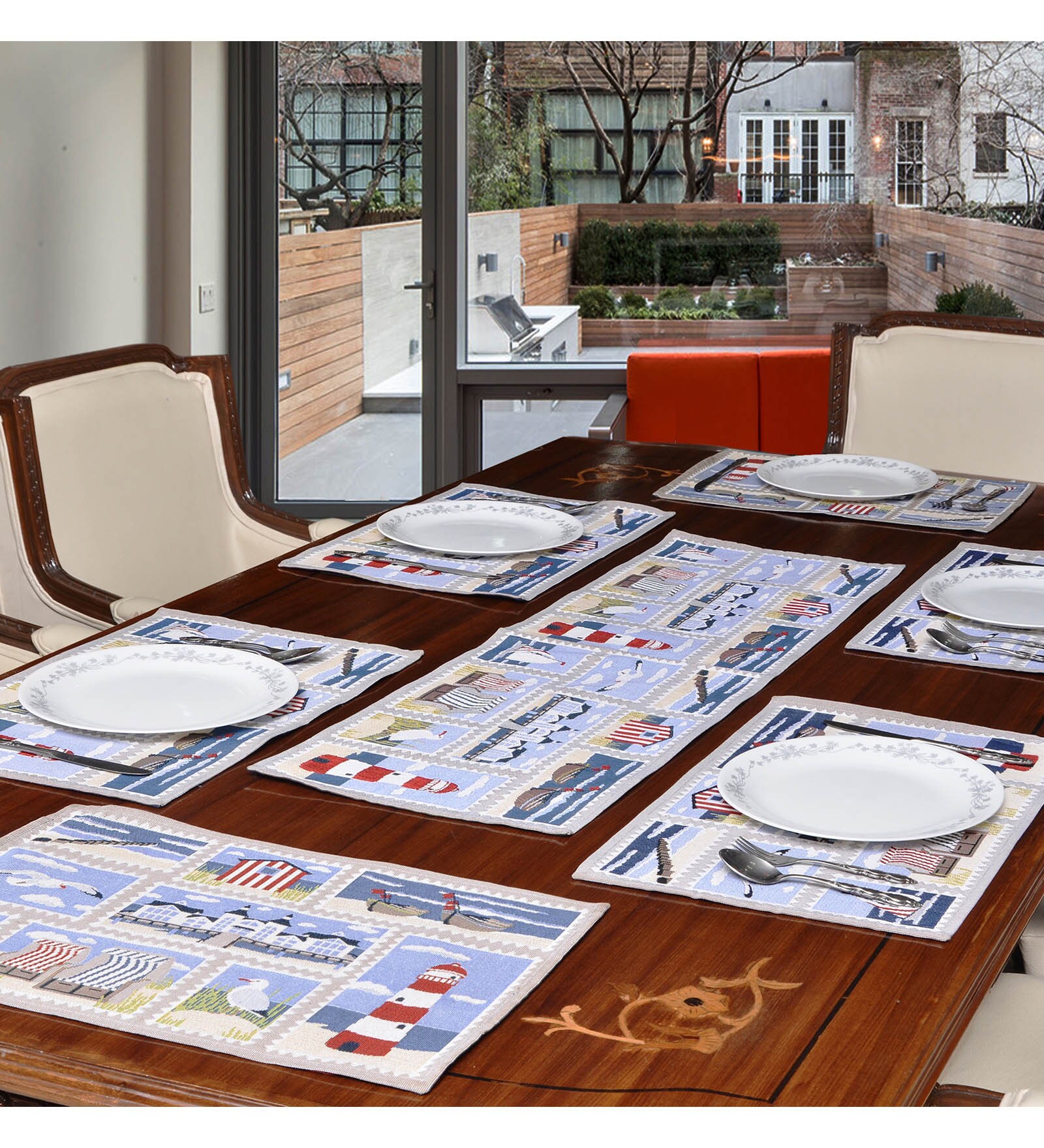 Buy Avira Home Over The Sea Multicolour Cotton & Polyester Table Runner ...