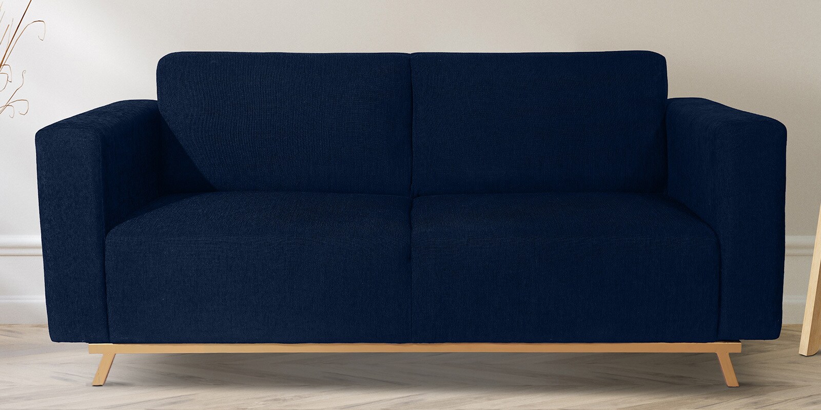 Buy Avalon Fabric 3 Seater Sofa In Navy Blue Colour at 20% OFF by Fine ...