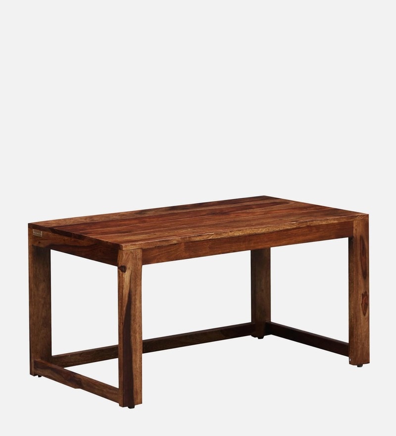 Buy Avian Sheesham Wood Nesting Coffee Table Set in Rustic Teak Finish With Stools by Woodsworth ...