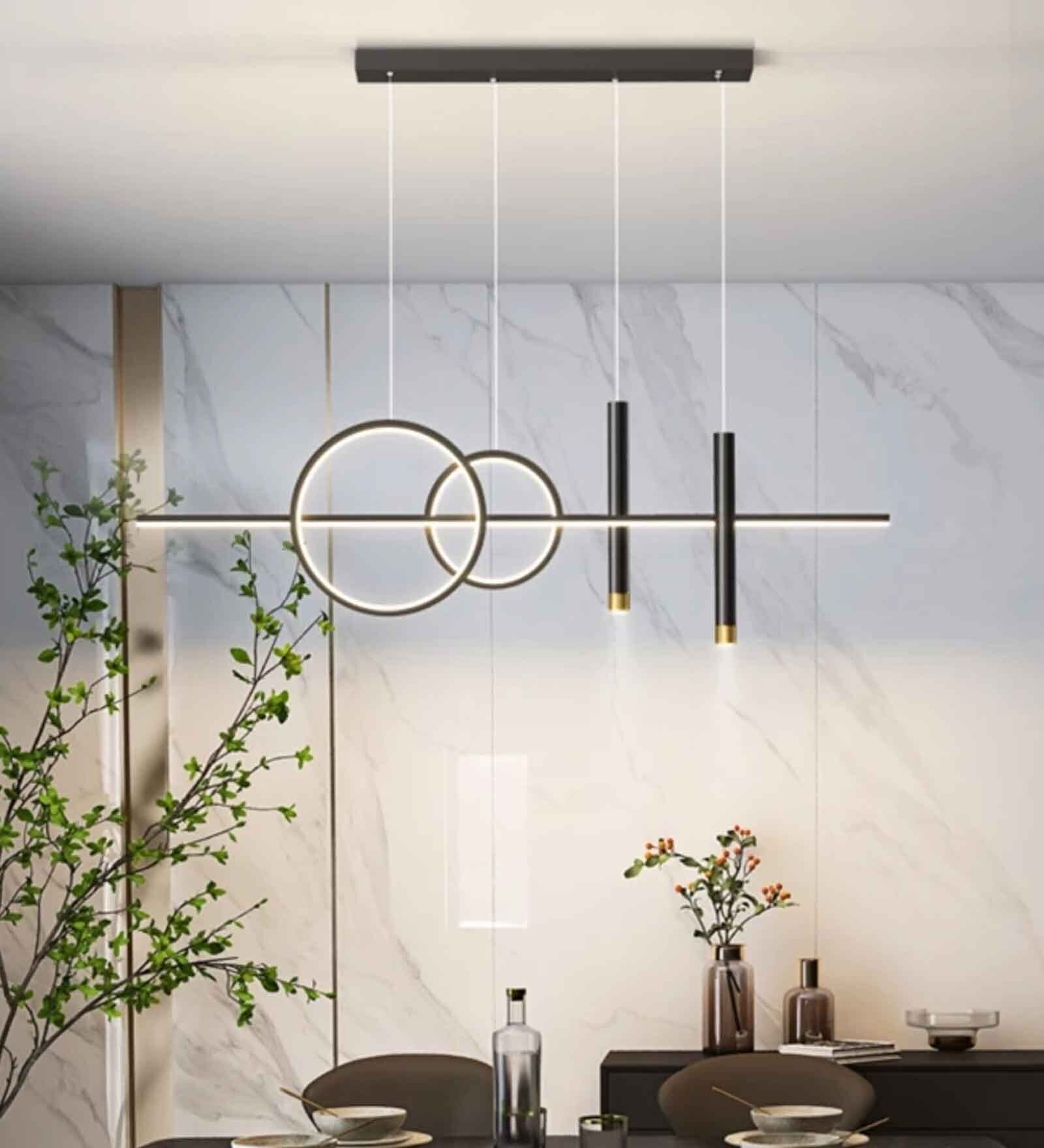 Buy Axis Black LED Smart Voice Assist Chandelier by Smartway Lighting ...