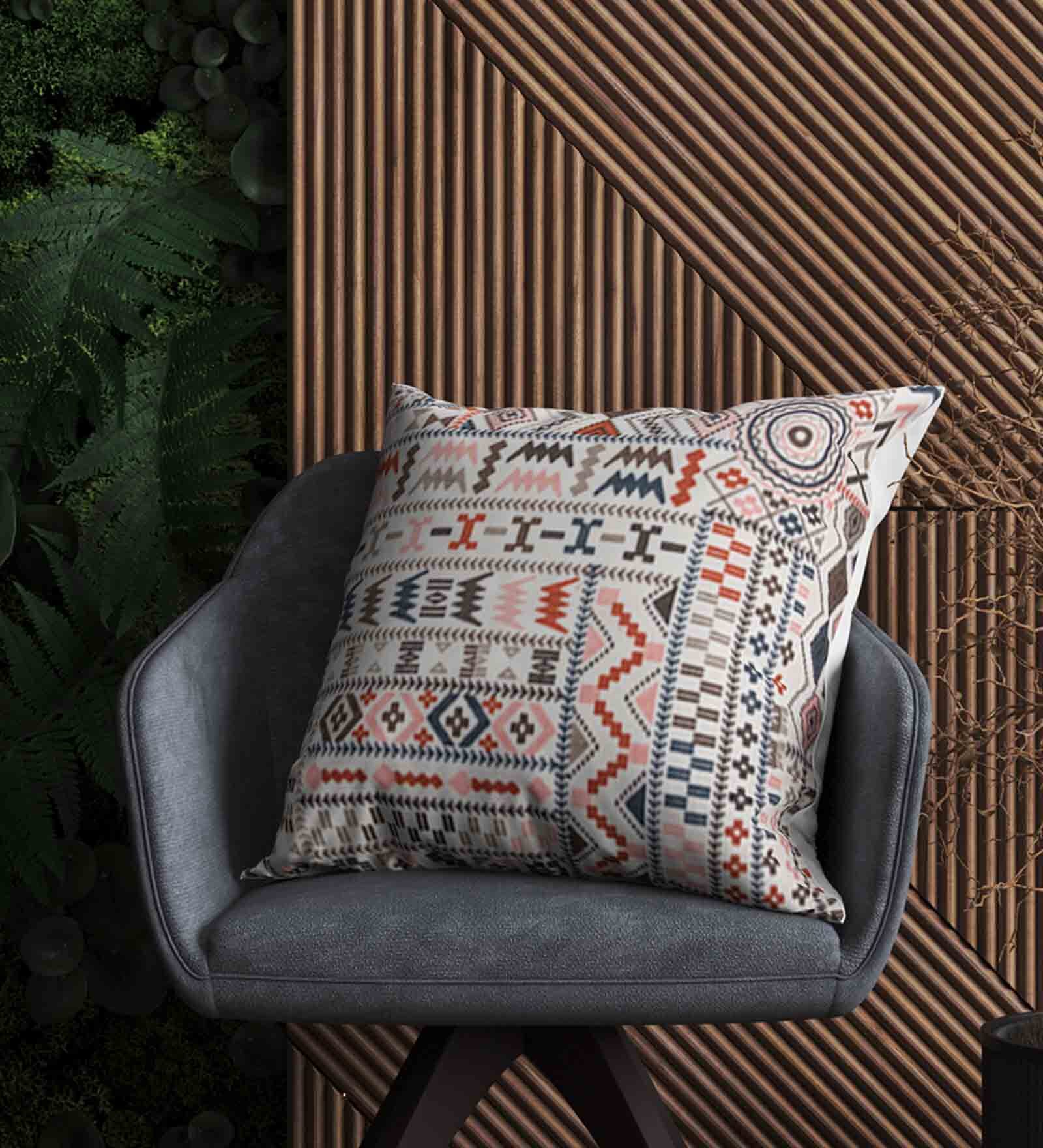 Buy Multicolor Traditional Aztec Print Cotton 18 x 18 Inches Cushion ...