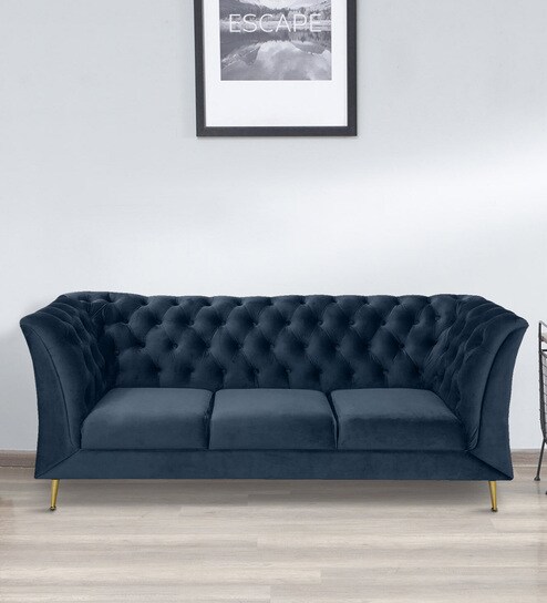 Fabric Chesterfield 3 Seater Sofa: Buy Fabric Chesterfield 3 Seater ...