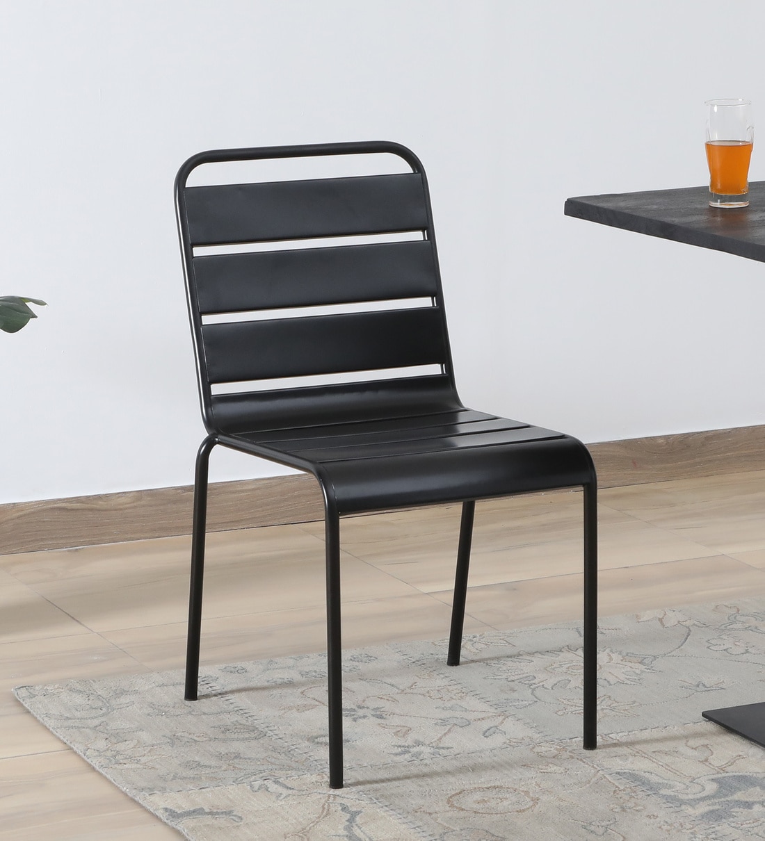 Buy Bacovia Metal Cafe Chair In Black Colour (Set Of 2) at 4% OFF by ...